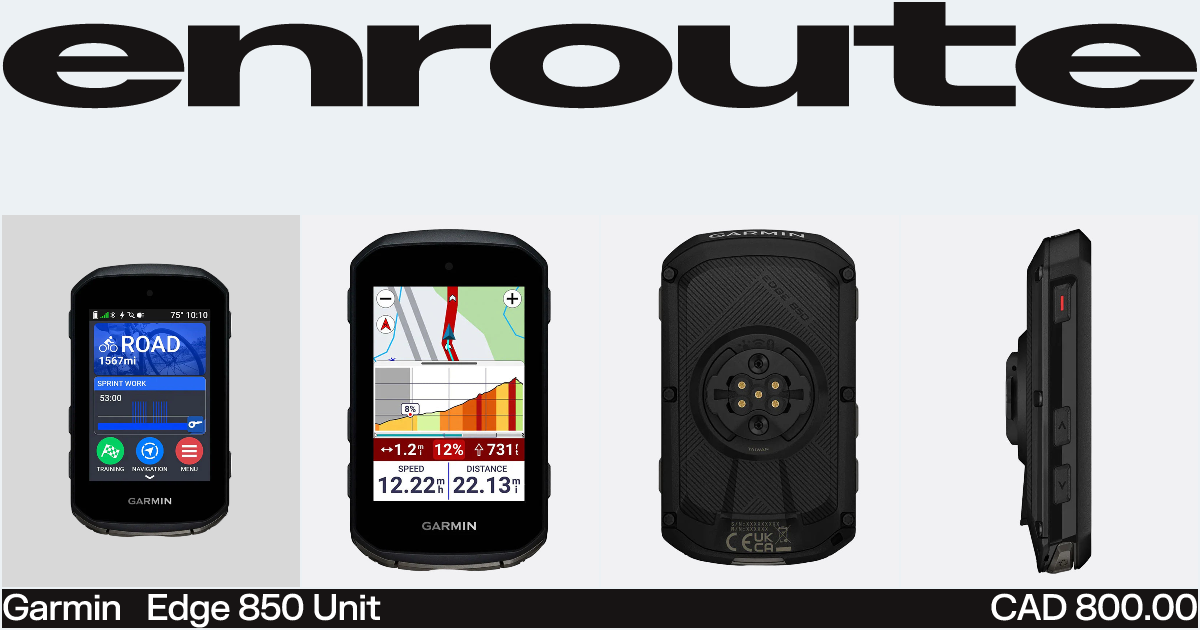 Garmin Edge 850 Unit – GPS Cycling Computer | ENROUTE.CC